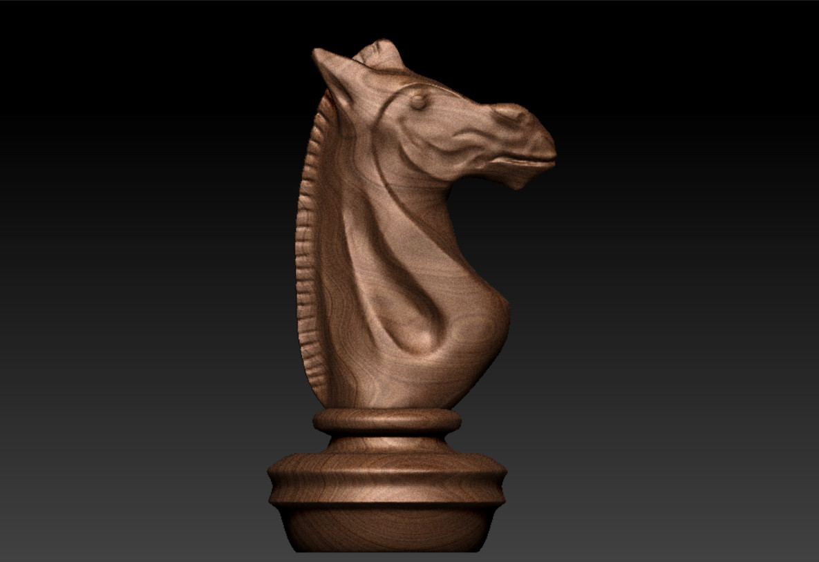 Knight Chess Piece Front View
