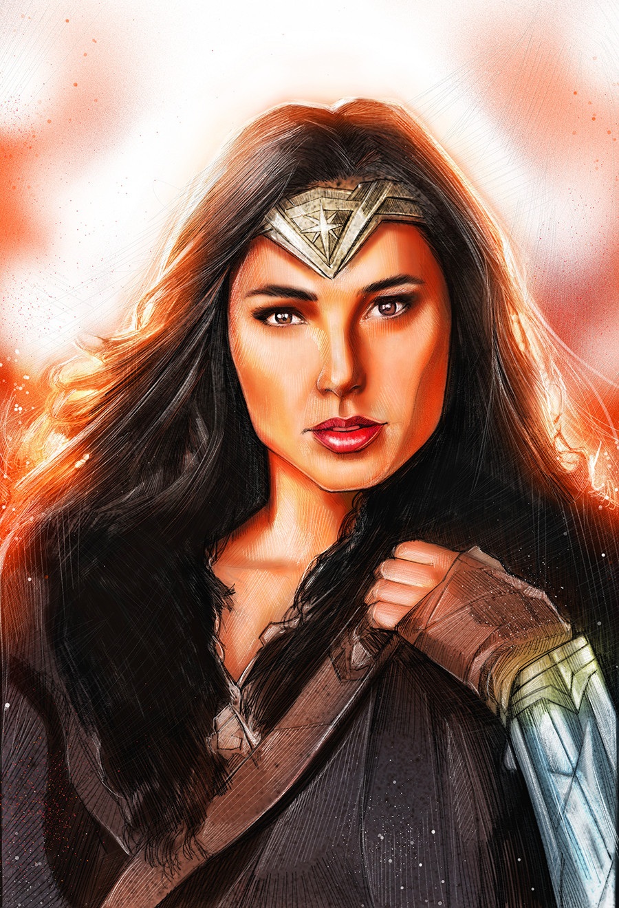 ArtStation - Gal gadot portrait illustration