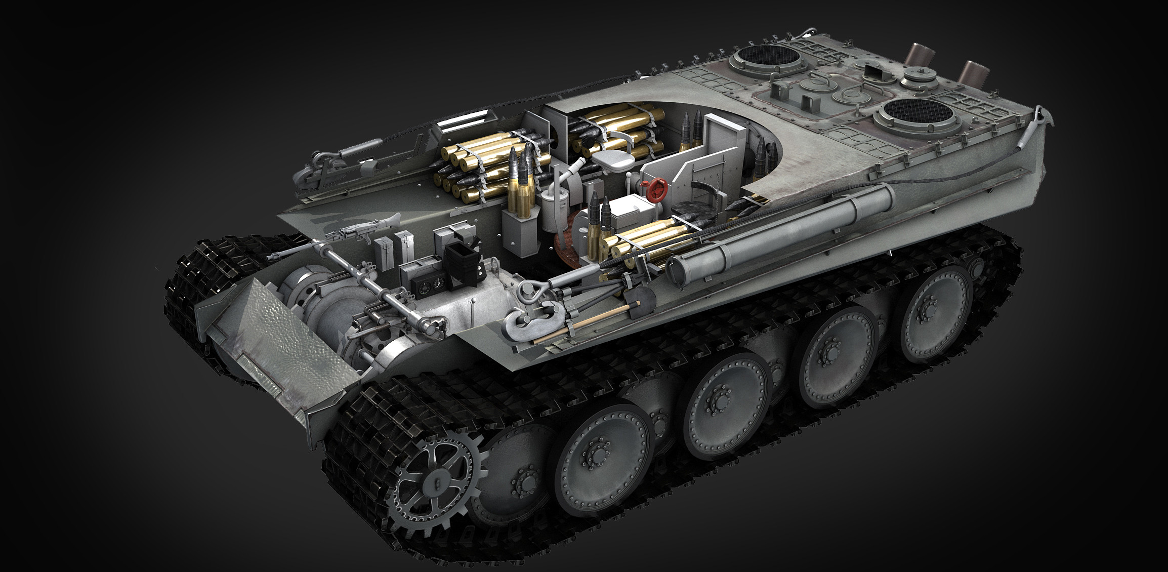 Dmitriy Mironov - The Panther tank.Interior WIP