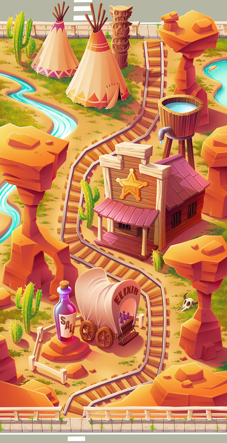 ArtStation - Cookie Cats - 'Wild West' Map