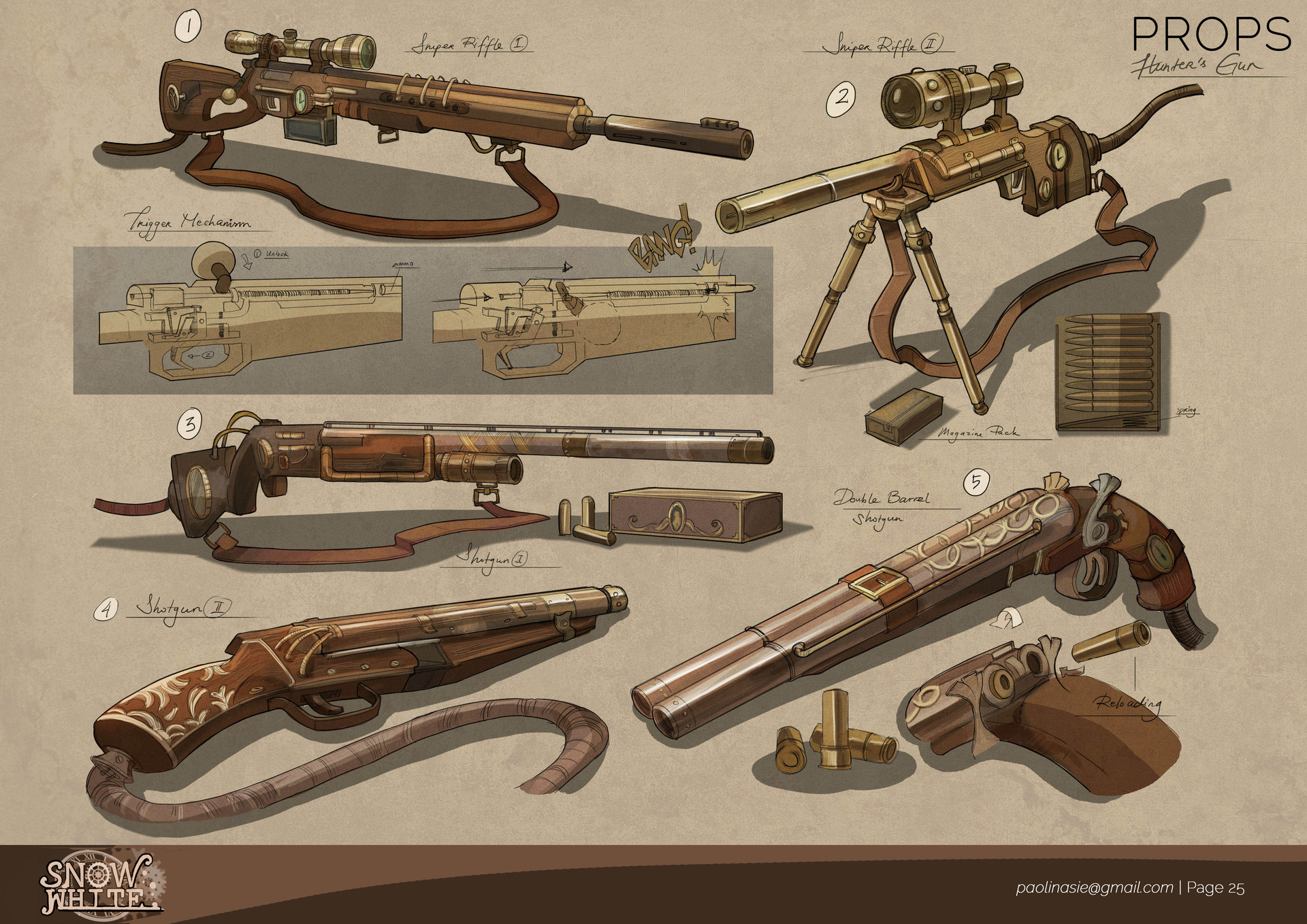 Paolina Sie - Steampunk Snow White - Props Design