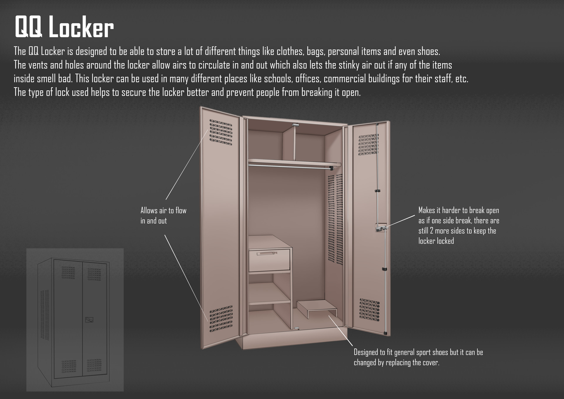 ArtStation - Locker, Bag, Gun, Light Design