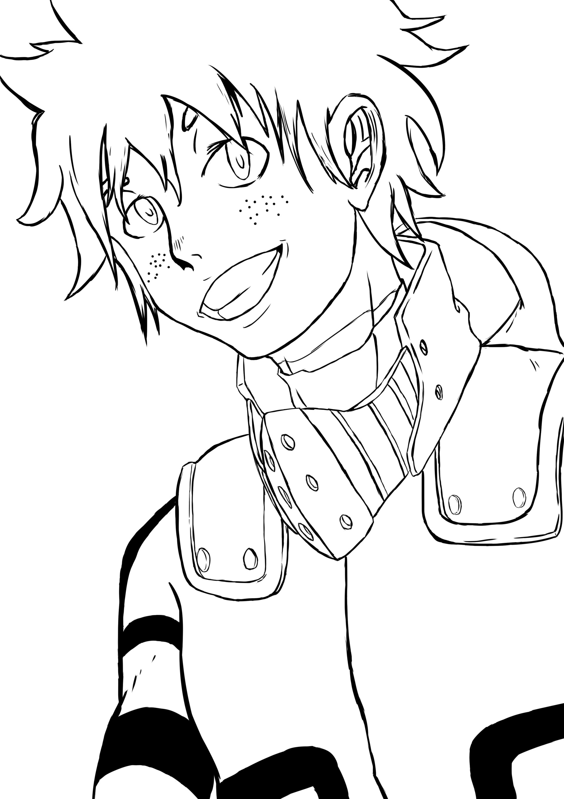 my hero academia coloring pages deku