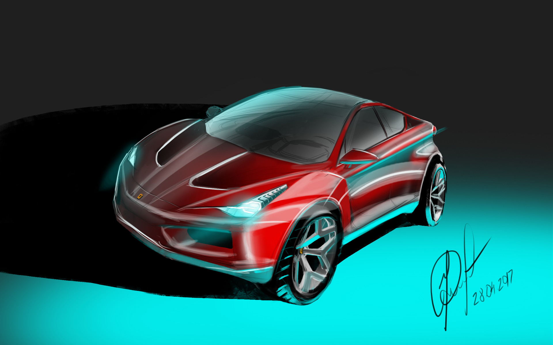 ArtStation - Ferrari cross concept