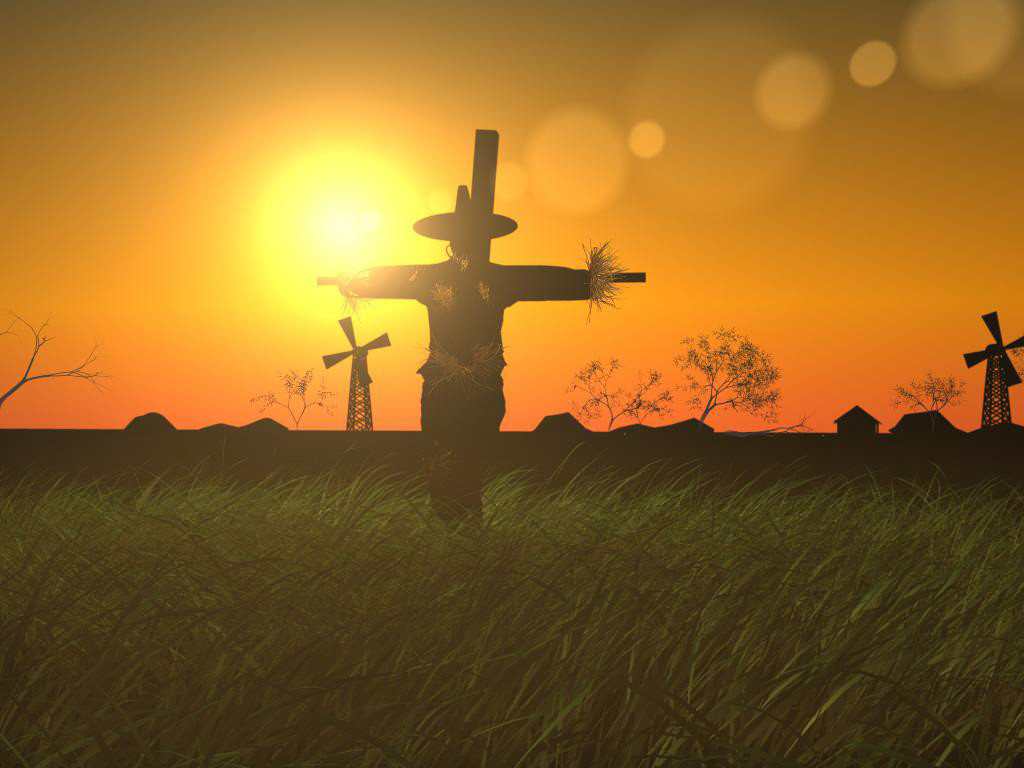 ArtStation - Scarecrow at Sunset