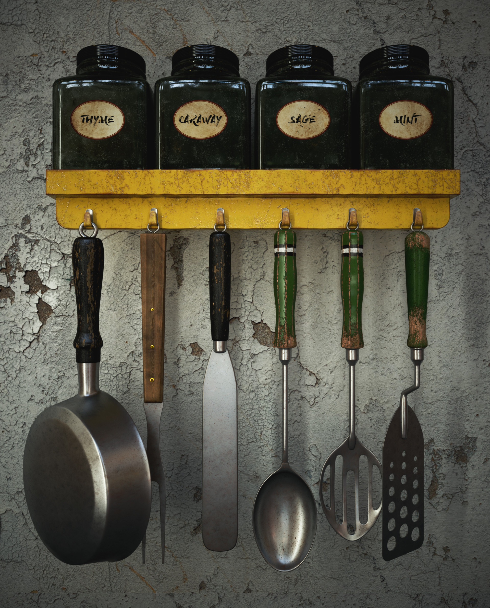 ArtStation - Old and Worn Kitchen Utensils