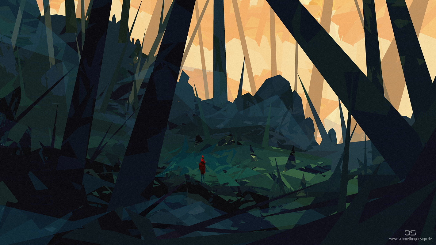 ArtStation - Geometric Shape Themed Forests