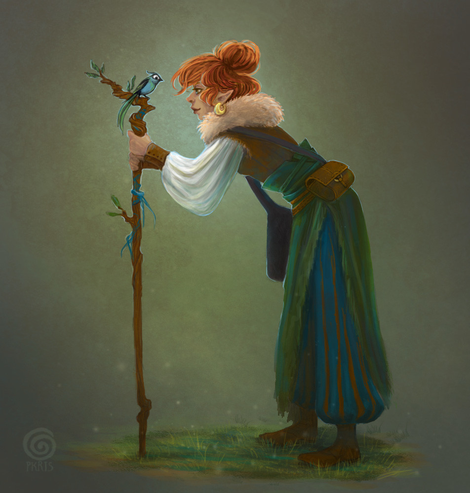 ArtStation - elf and bird