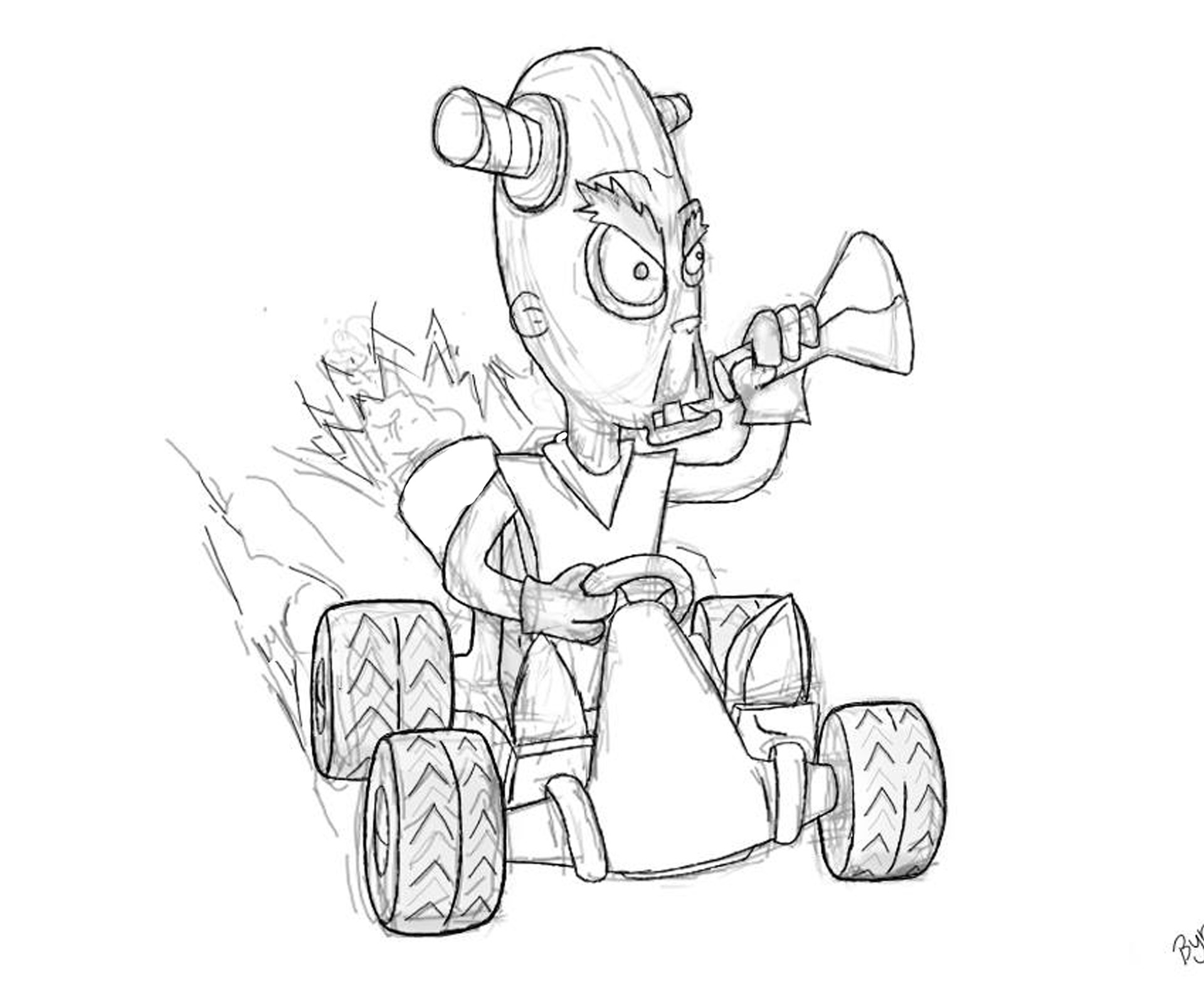 crash team racing coloring pages