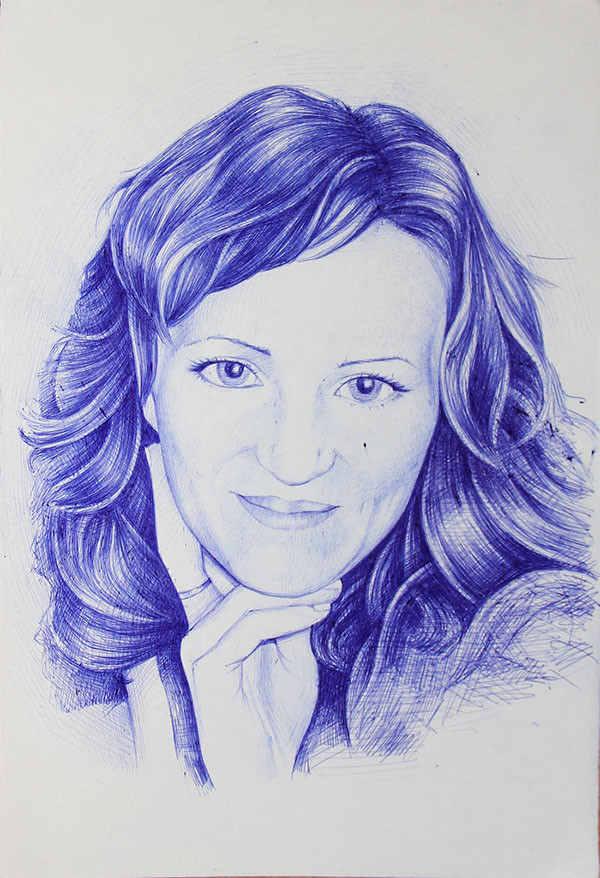 ArtStation - Portraits. Ball pen.