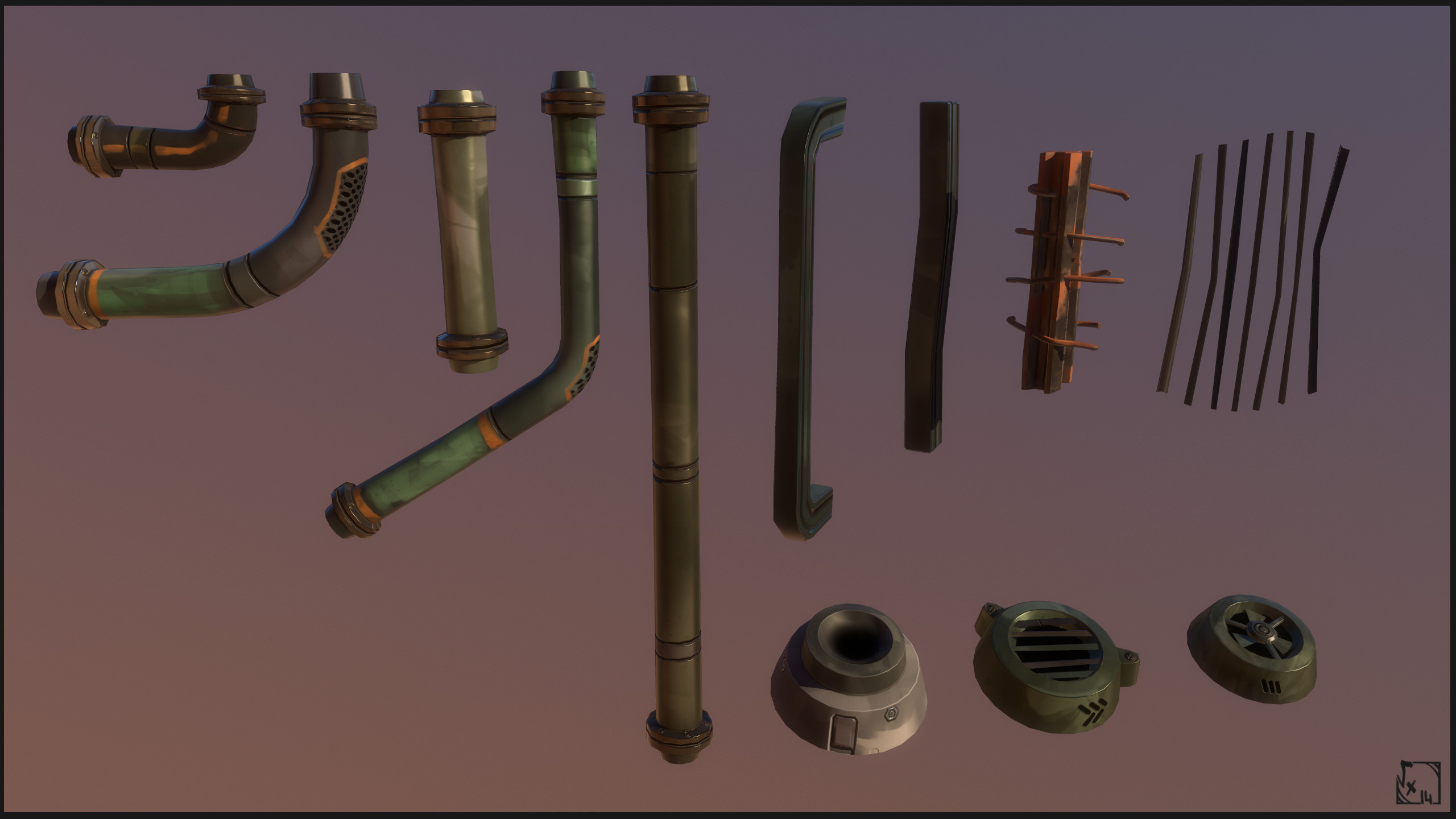 Art of Vexod14 - The Burning Descent | Environment Stuff