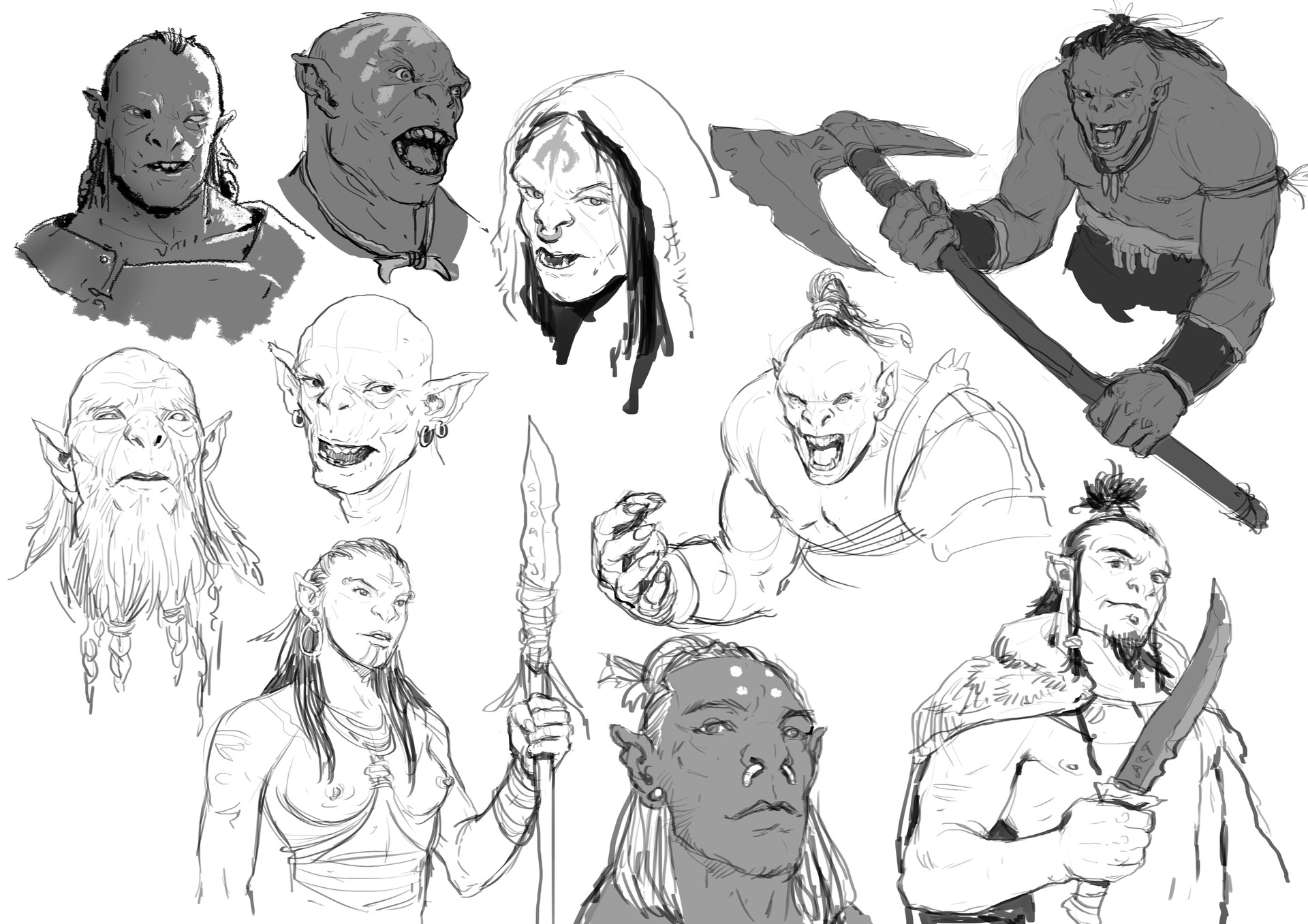 ArtStation - Ork Sketches