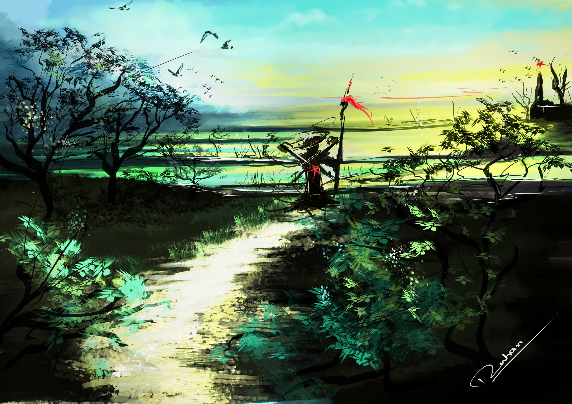 ArtStation - Landscape - Speed painting