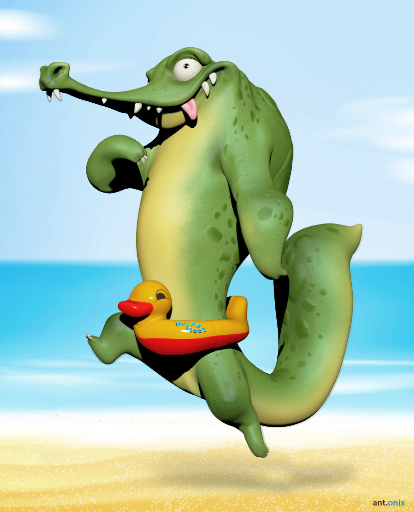 ArtStation - Crocodile Randy opened the beach season