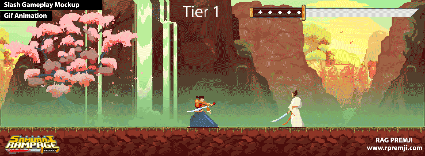Rag Premji - Super Samurai Rampage: Gameplay Mock ups