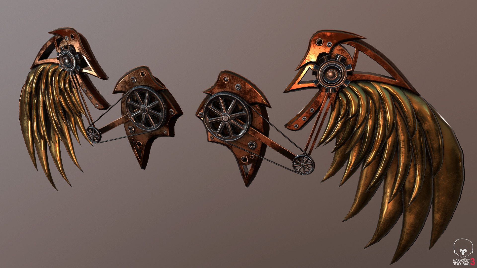 steampunk mechanical wings