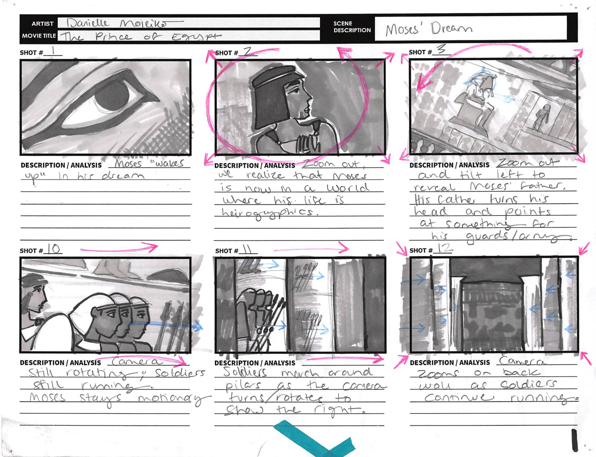ArtStation - Storyboard Study from Prince of Egypt