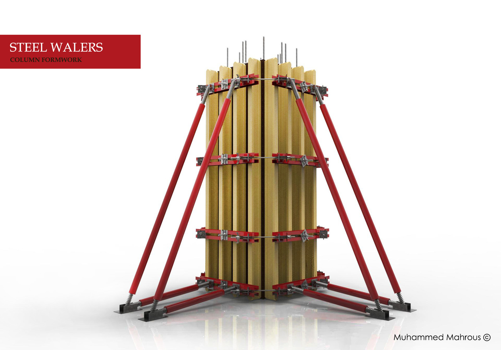 Muhammed Mahrous - Coulmn formwork - Steel walers
