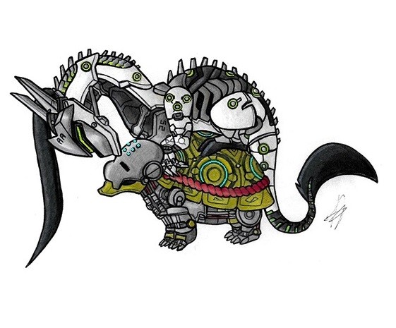 how to draw genjis dragon