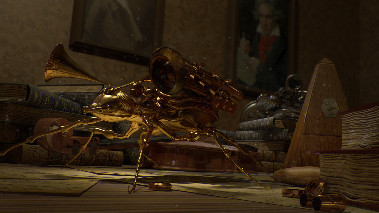ArtStation - 3D Steampunk Bug Trumpet
