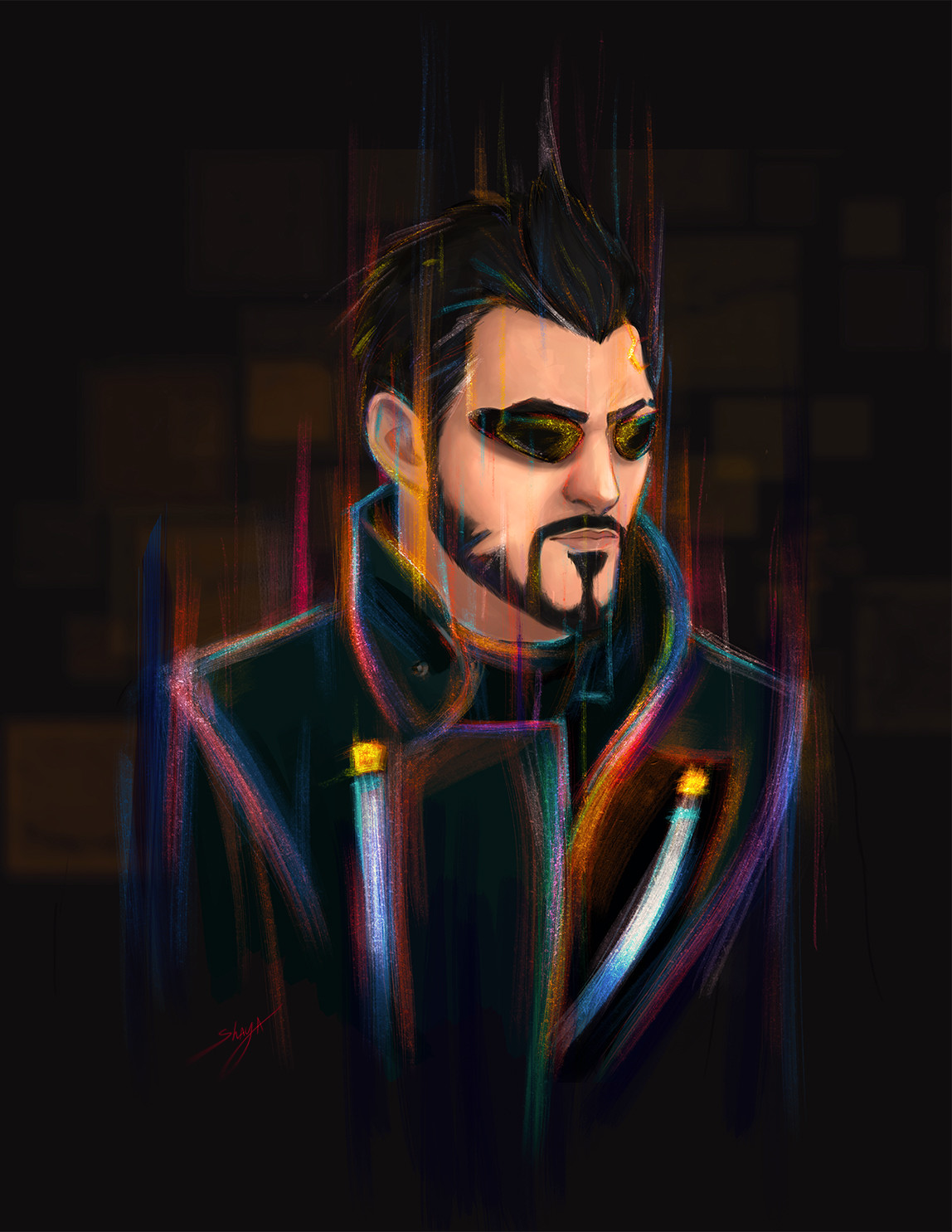 ArtStation - NEON: Adam Jensen from Deus Ex