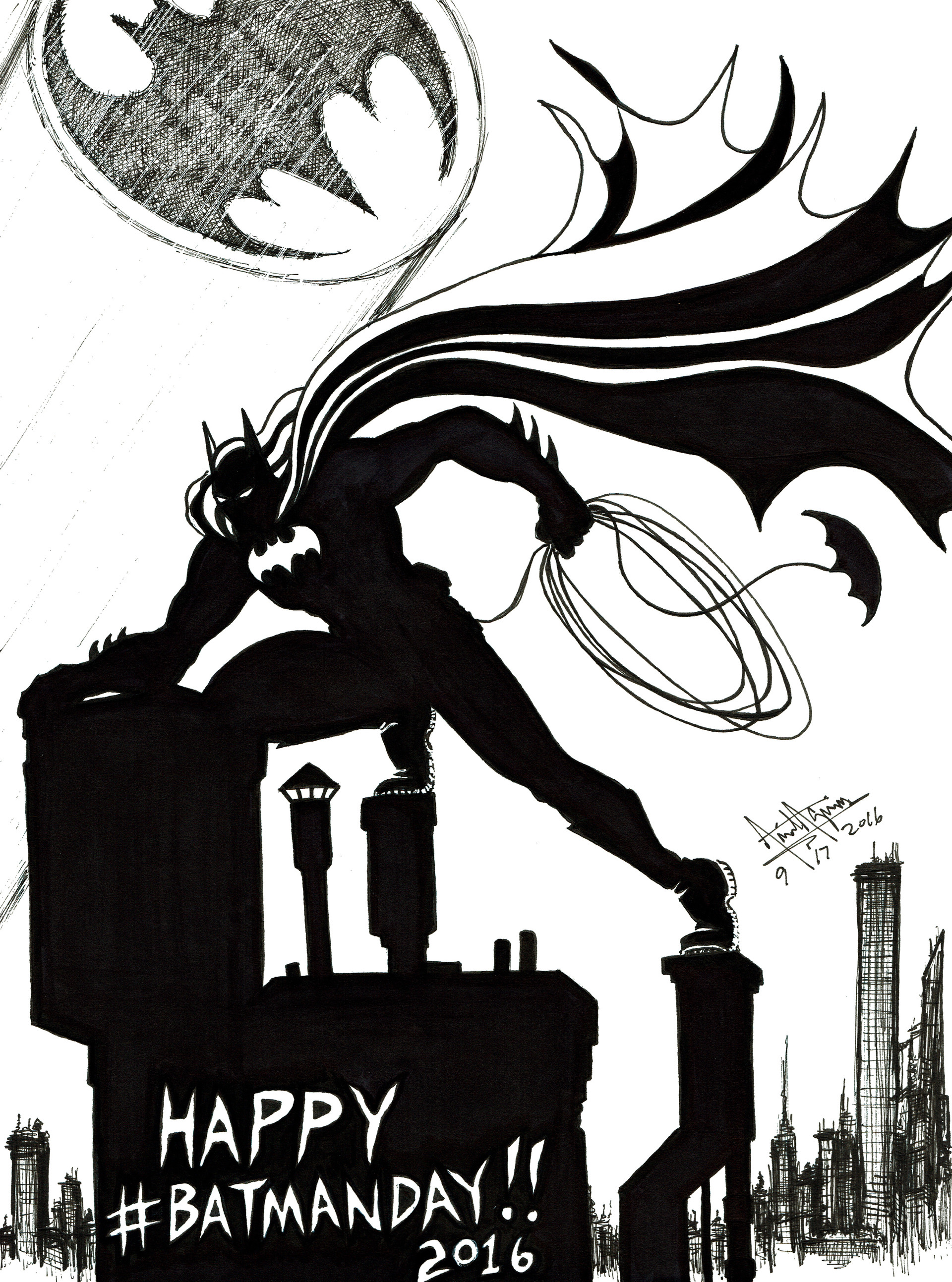 how to draw batman logo 2016