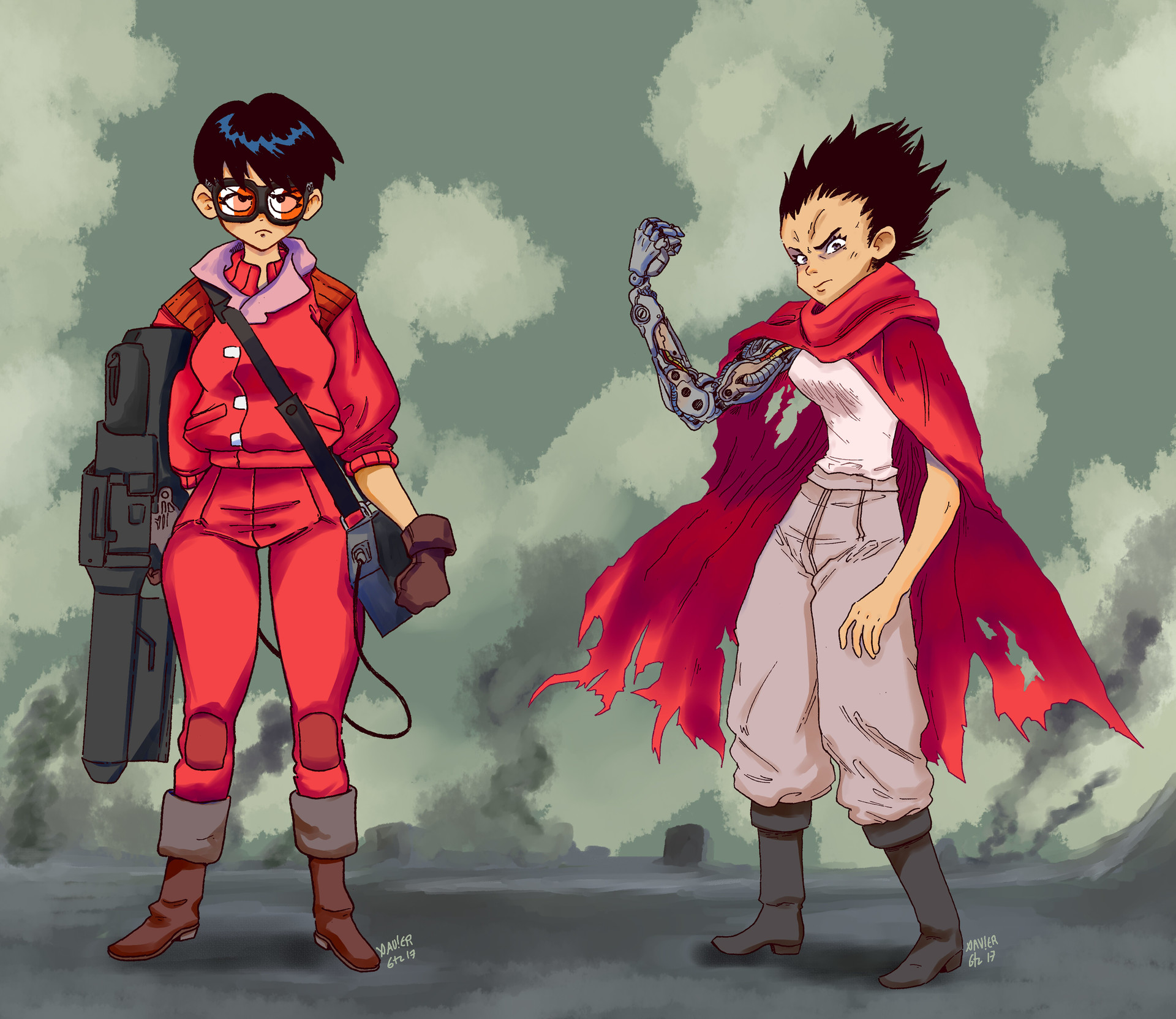 Javier Gutierrez - Akira fanart Tetsuo/Kaneda genderbend