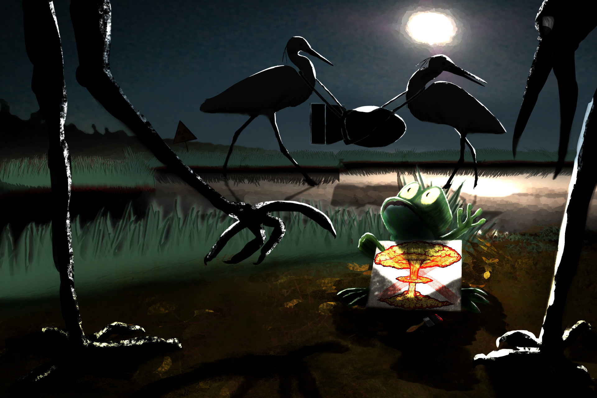 ArtStation - Night bog