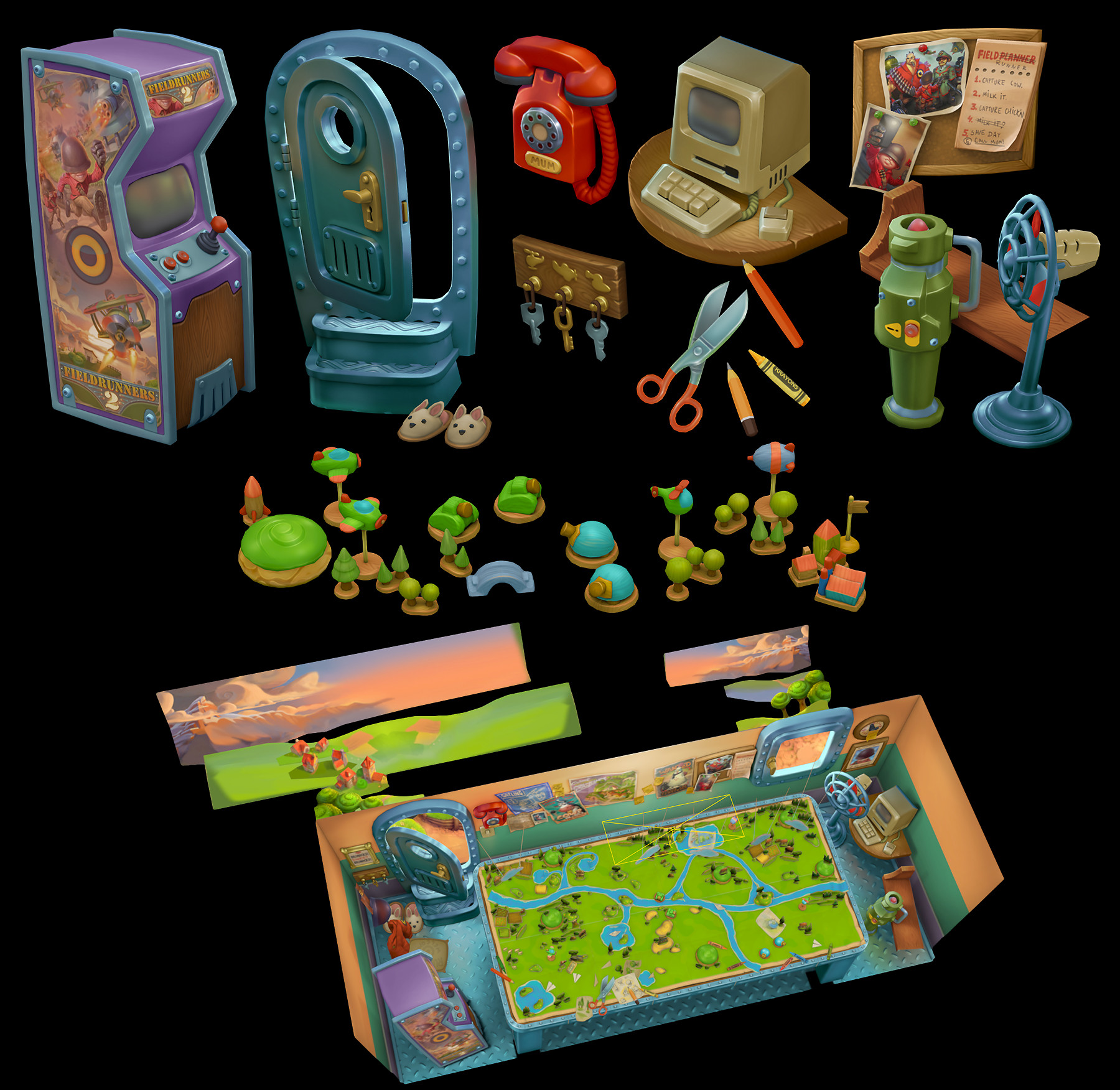 Kosta Atanasov - 3D: "Fieldrunners Attack!" World Map