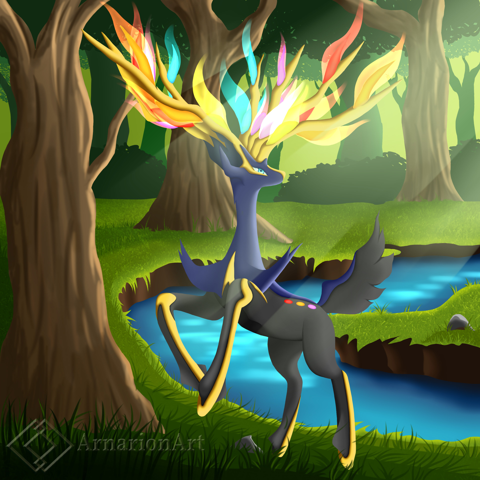 how to draw xerneas