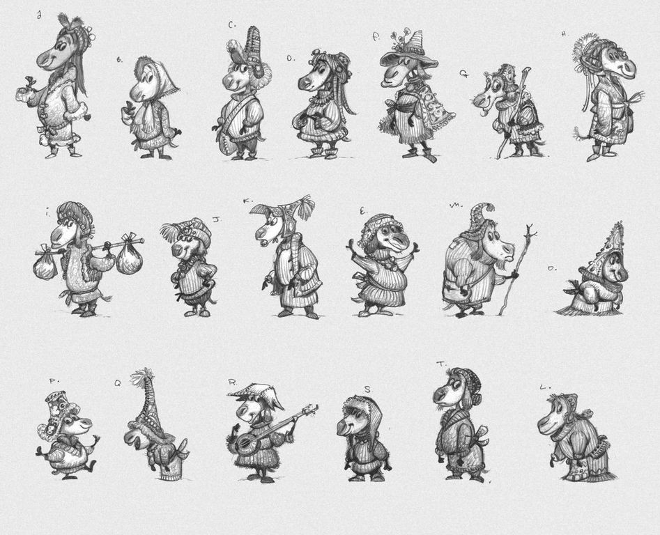 Rustam Hasanov - Rock Dog, Sheep character design development