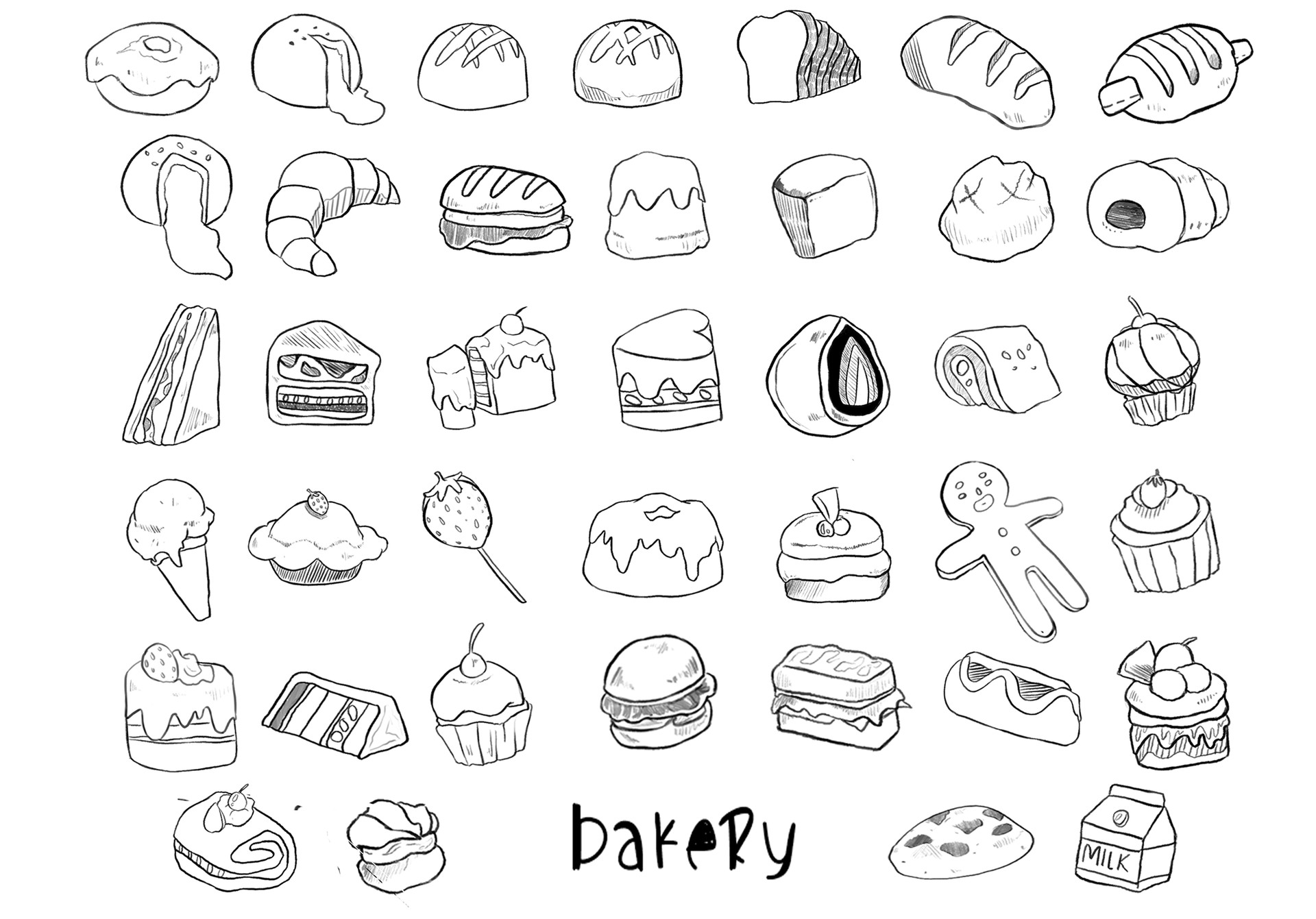 ArtStation - Bakery Pastries Visual Development, Xuan ying