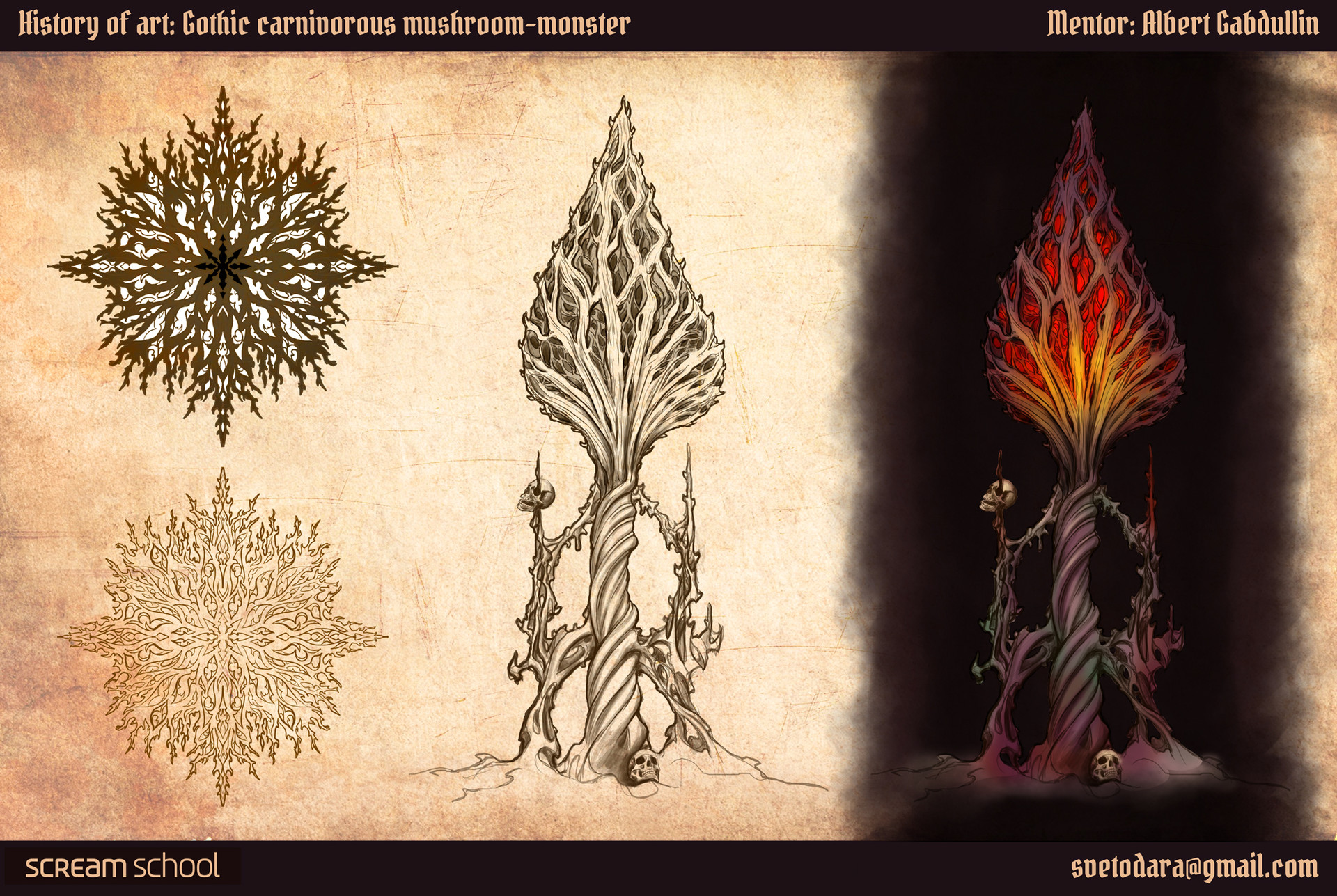 ArtStation - Gothic carnivorous mushroom