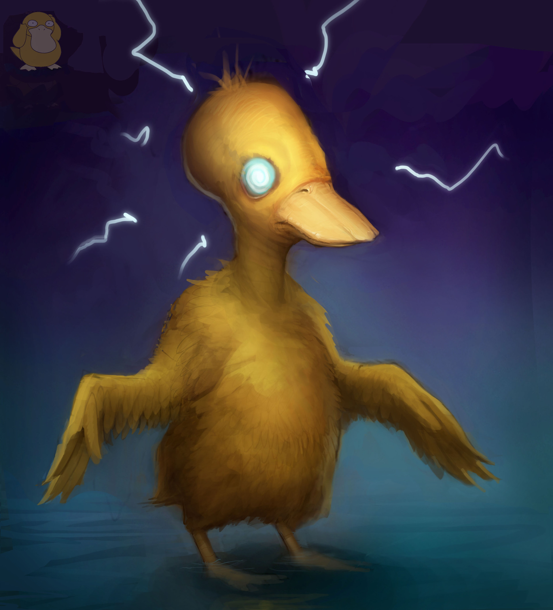 Psyduck Reimagined by Gavin Mackey : r/ImaginaryKanto