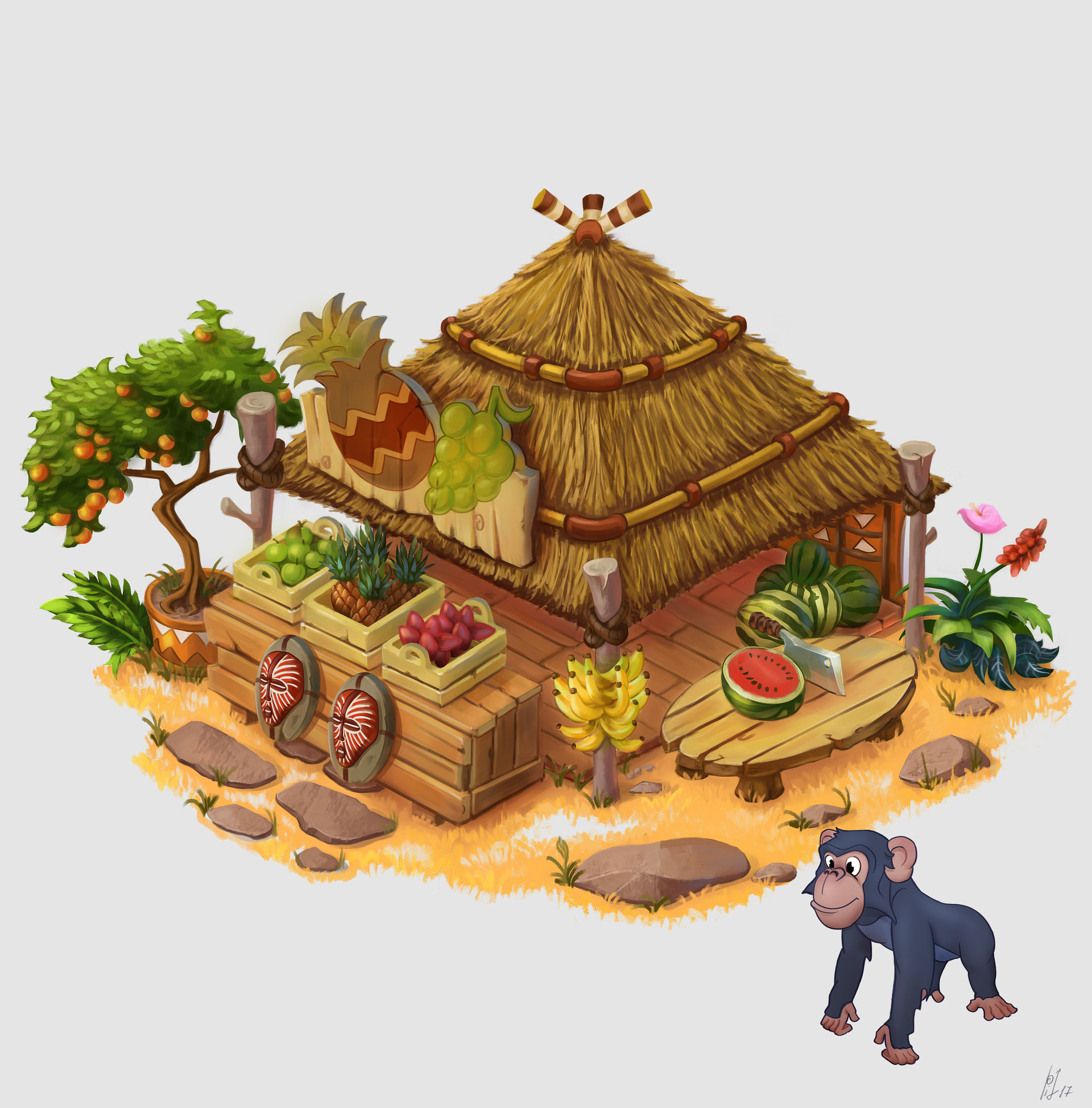 ArtStation - Fruit Shop for Upjers