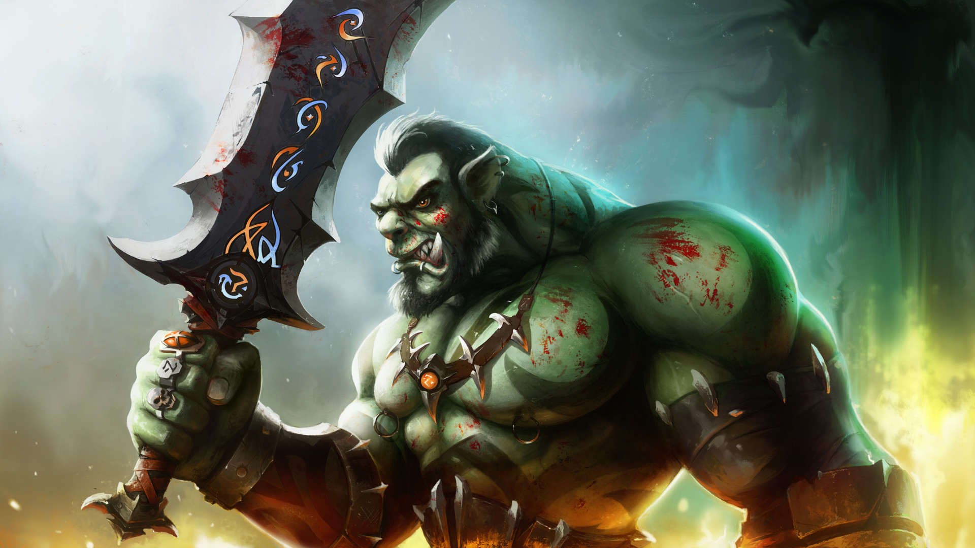 ArtStation - Orc warrior : cursed blade.