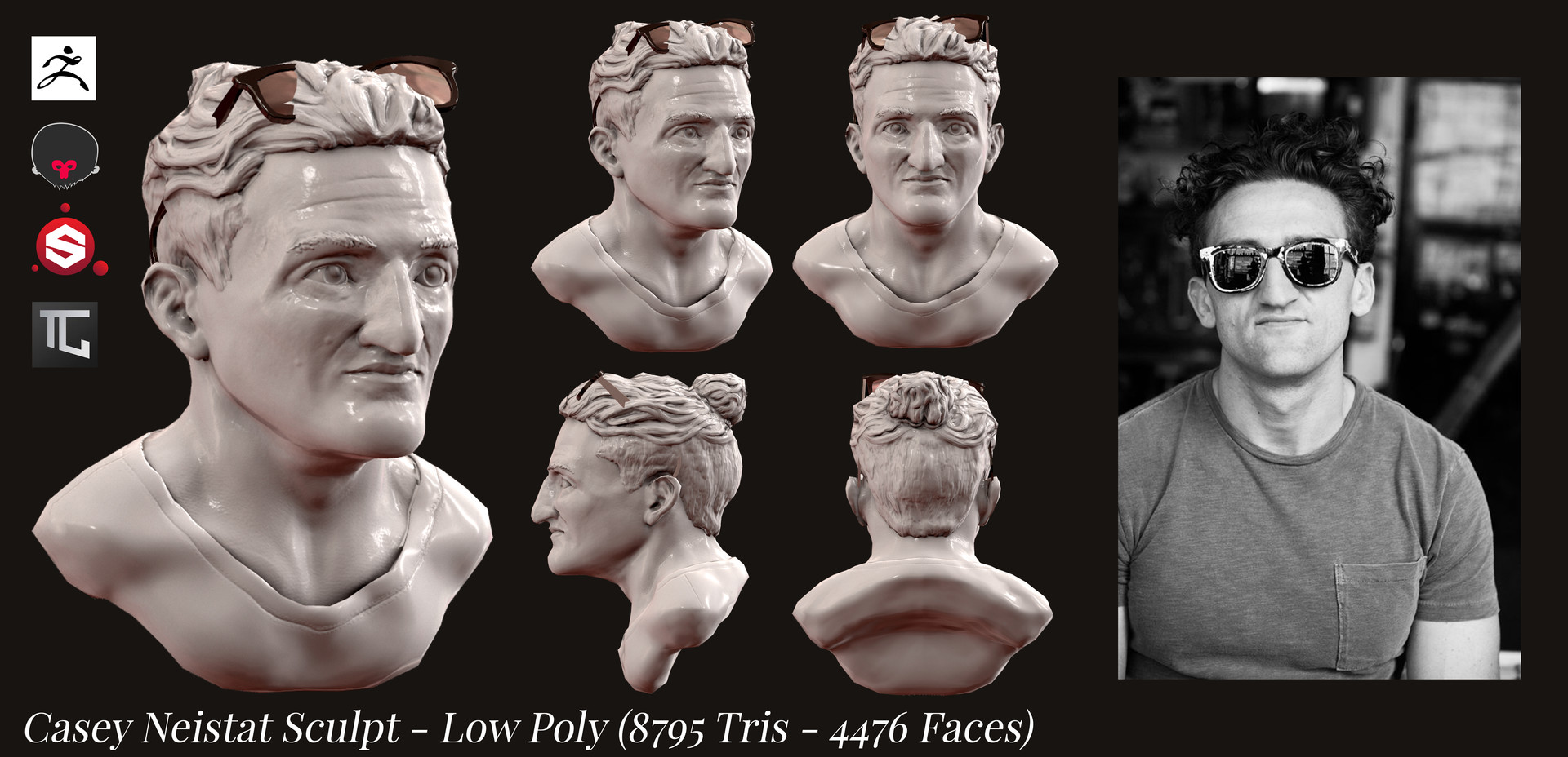 ArtStation - Casey Neistat Low Poly Sculp