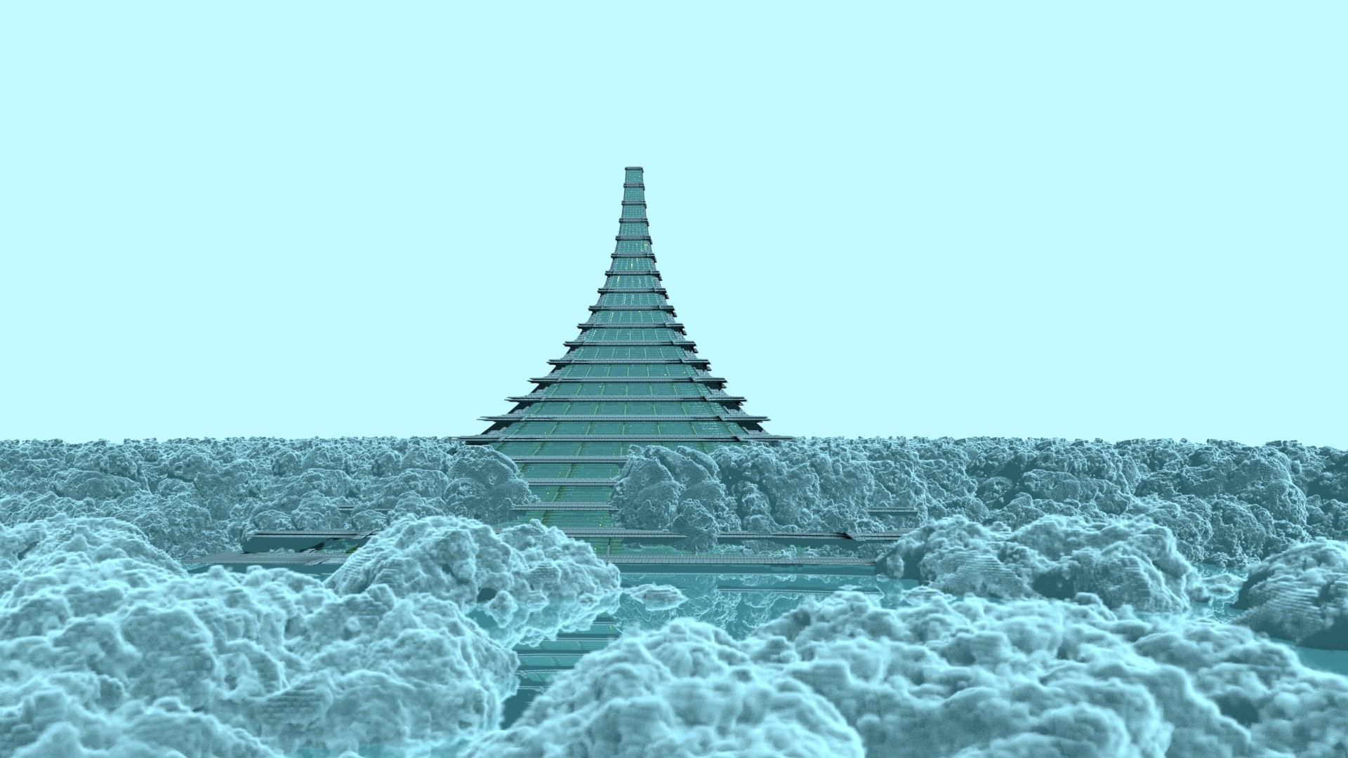 ArtStation - Pyramid in the clouds