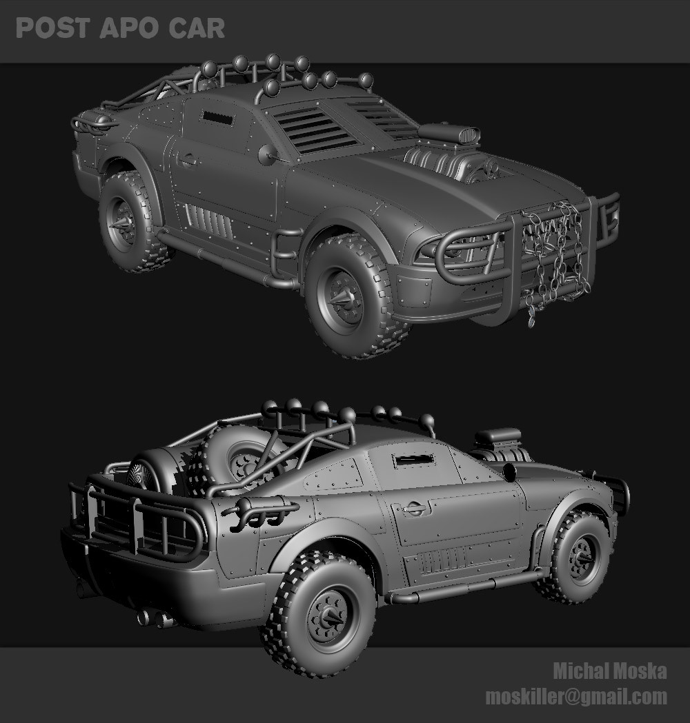 ArtStation - WIP POST APO CAR
