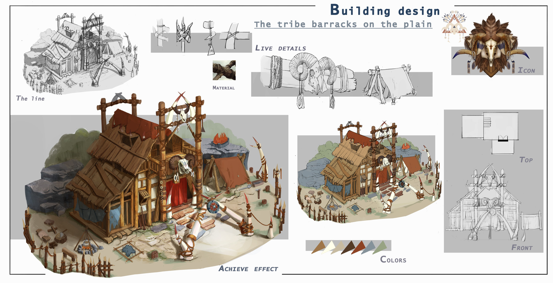ArtStation - tribe barracks design