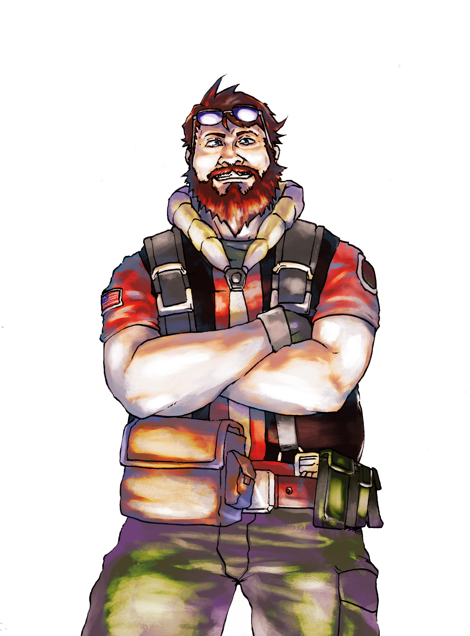 Đức Phạm - Commission Gundam Inspired Character illustration