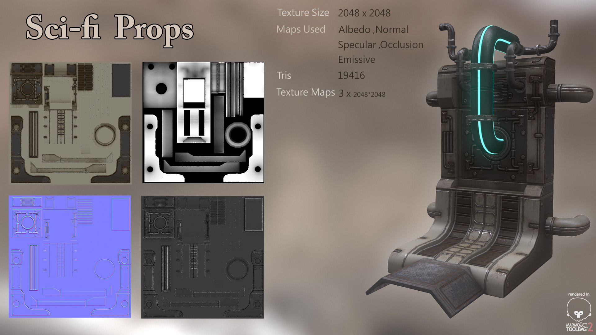 ArtStation - Pipe connector Sci-fi props