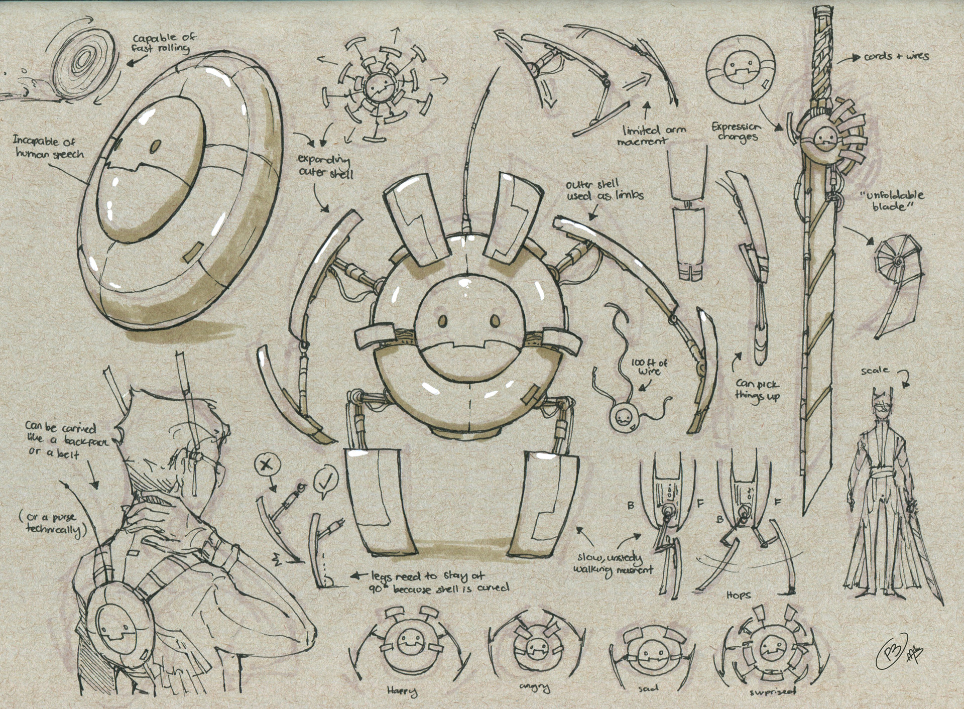 ArtStation - Simplistic Robot Shape Studies