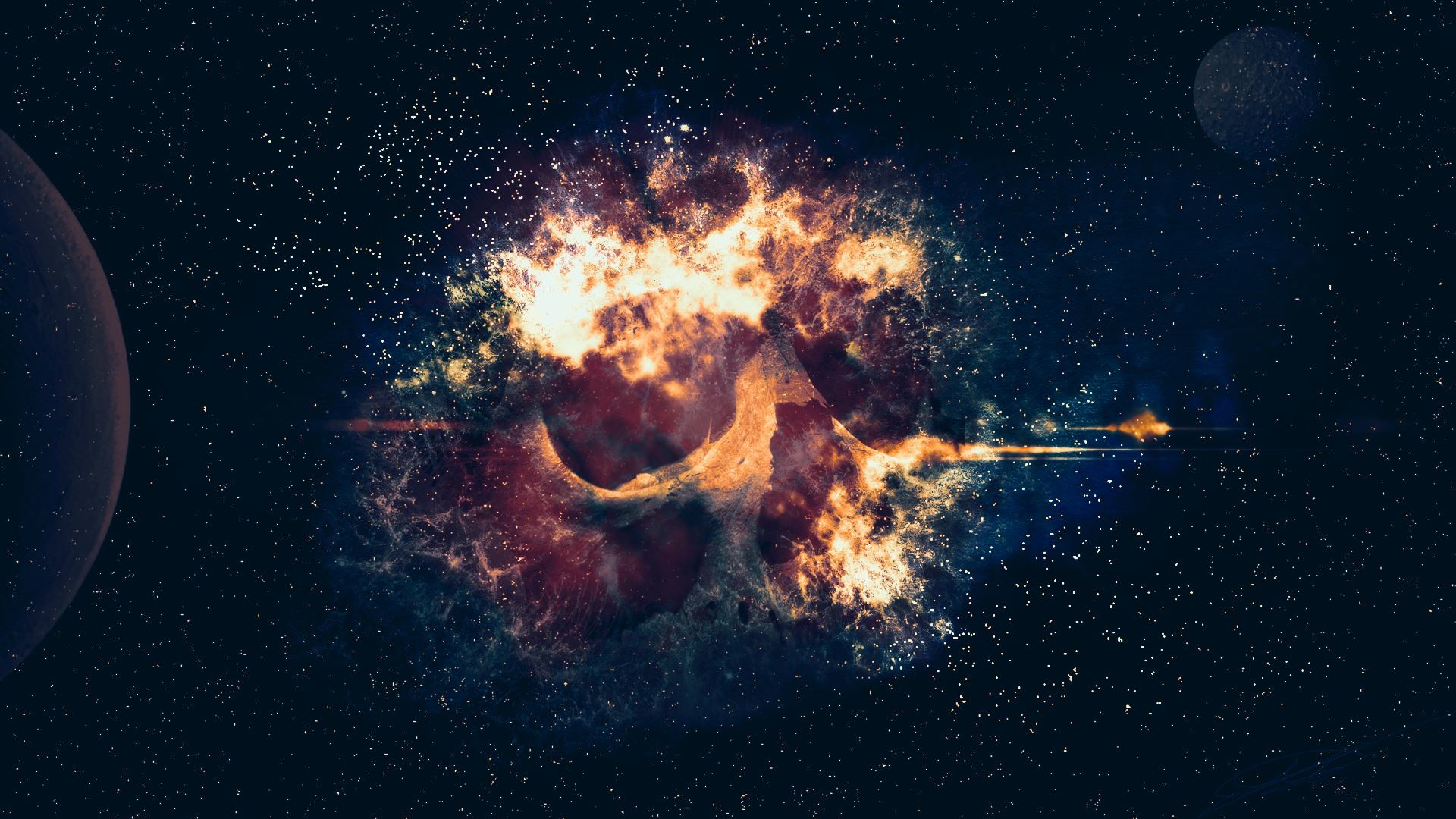 Photoshop Skull Nebula