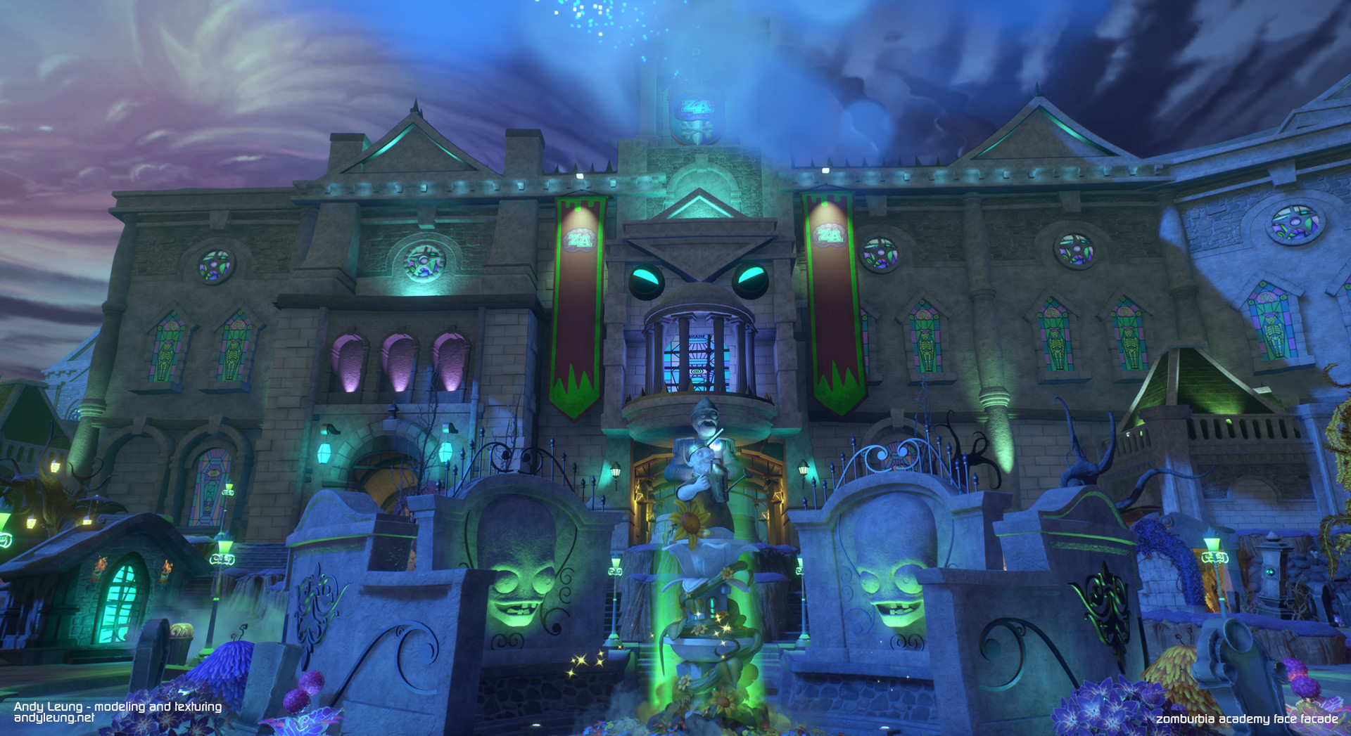 ArtStation - Plants vs Zombies Garden Warfare 2 - Zomburbia