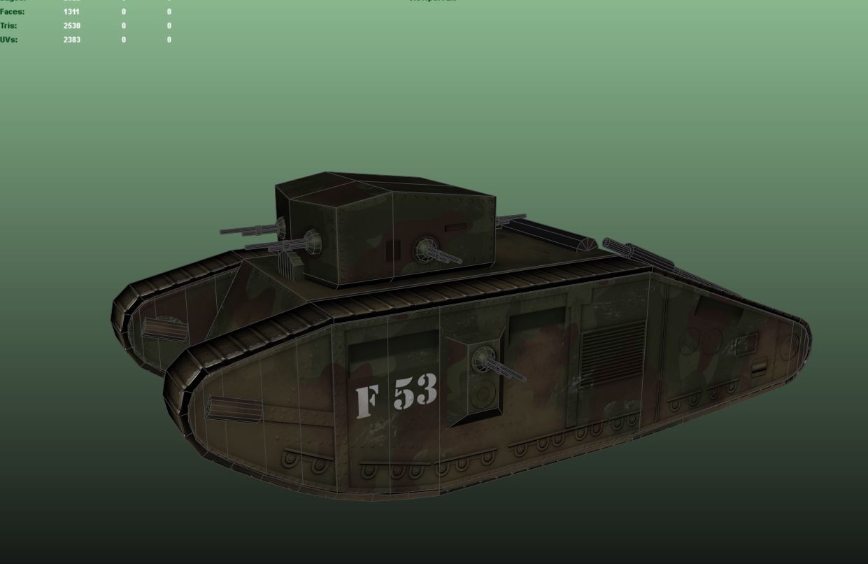 Midhun p Mathews - Mark Tank LowPOly Mobile game Model
