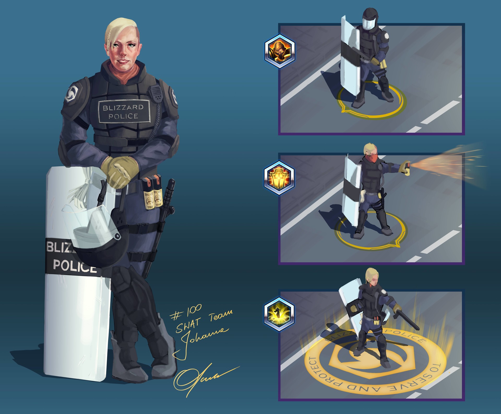 Paweł Olszewski - SWAT Team Johanna. Heroes of the Storm fan art skin ...