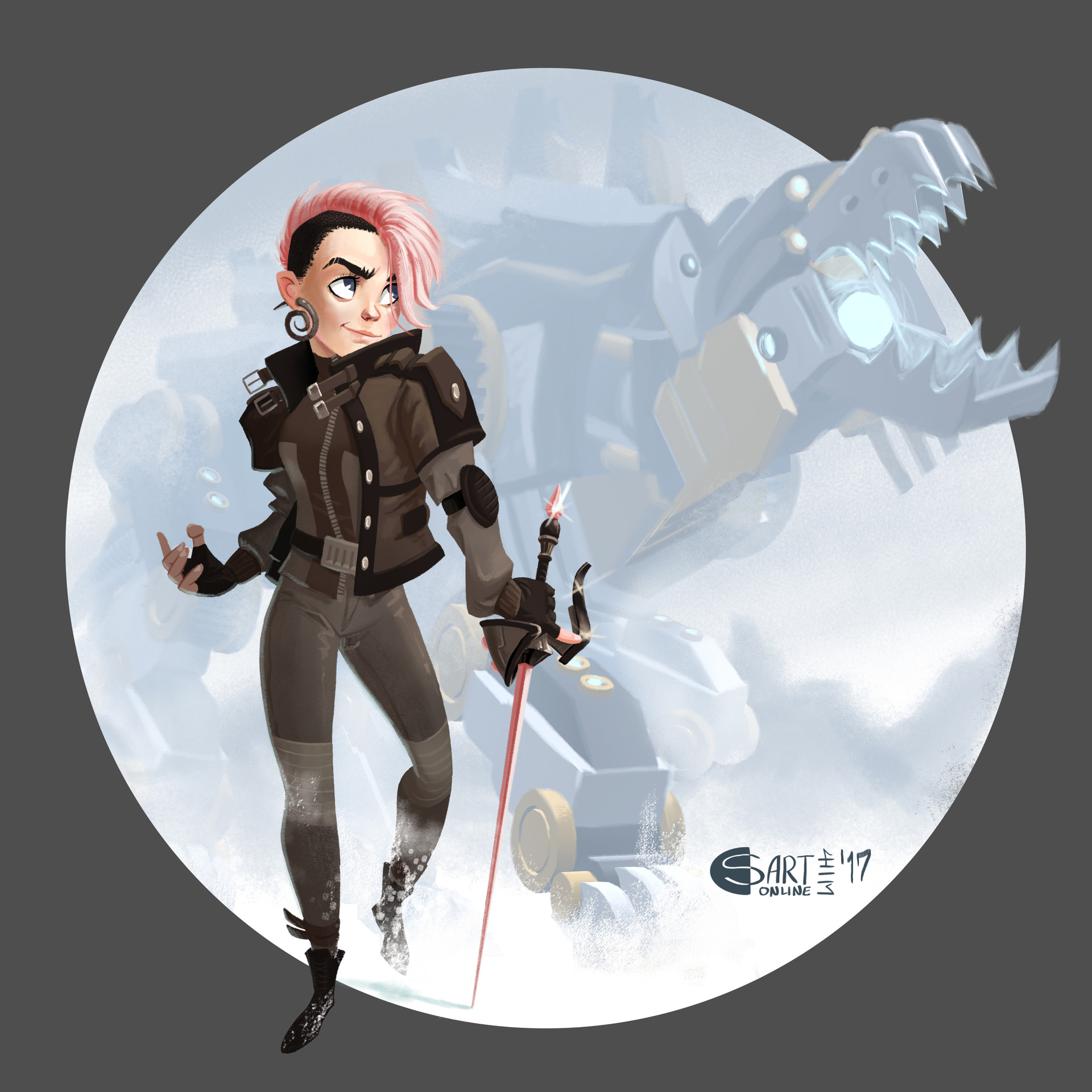 ArtStation - Arya Stark & Nymeria interpretive Character Design