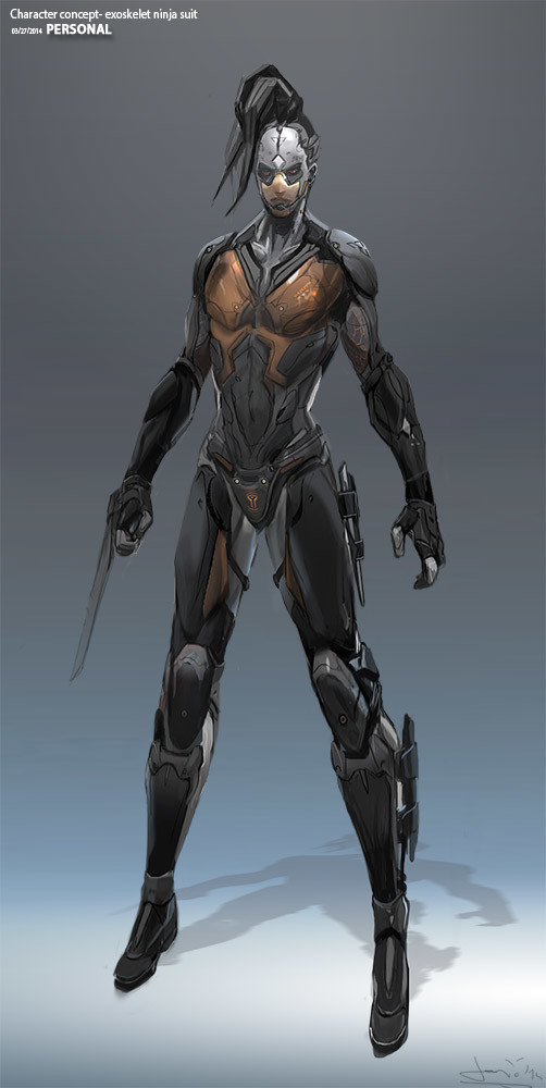 ArtStation - Exoskeleton Lady sketch