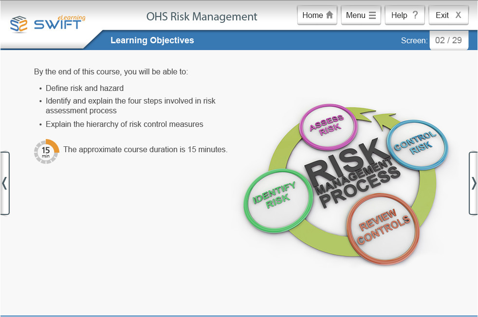 Sophie Isabell - OHS Risk Management Elearning Course by Swift elearning Services